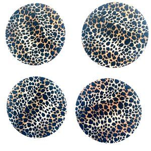 Unbranded | Dining | Set Of 4 Absorbent Coasters Cheetah Leopard Animal ...